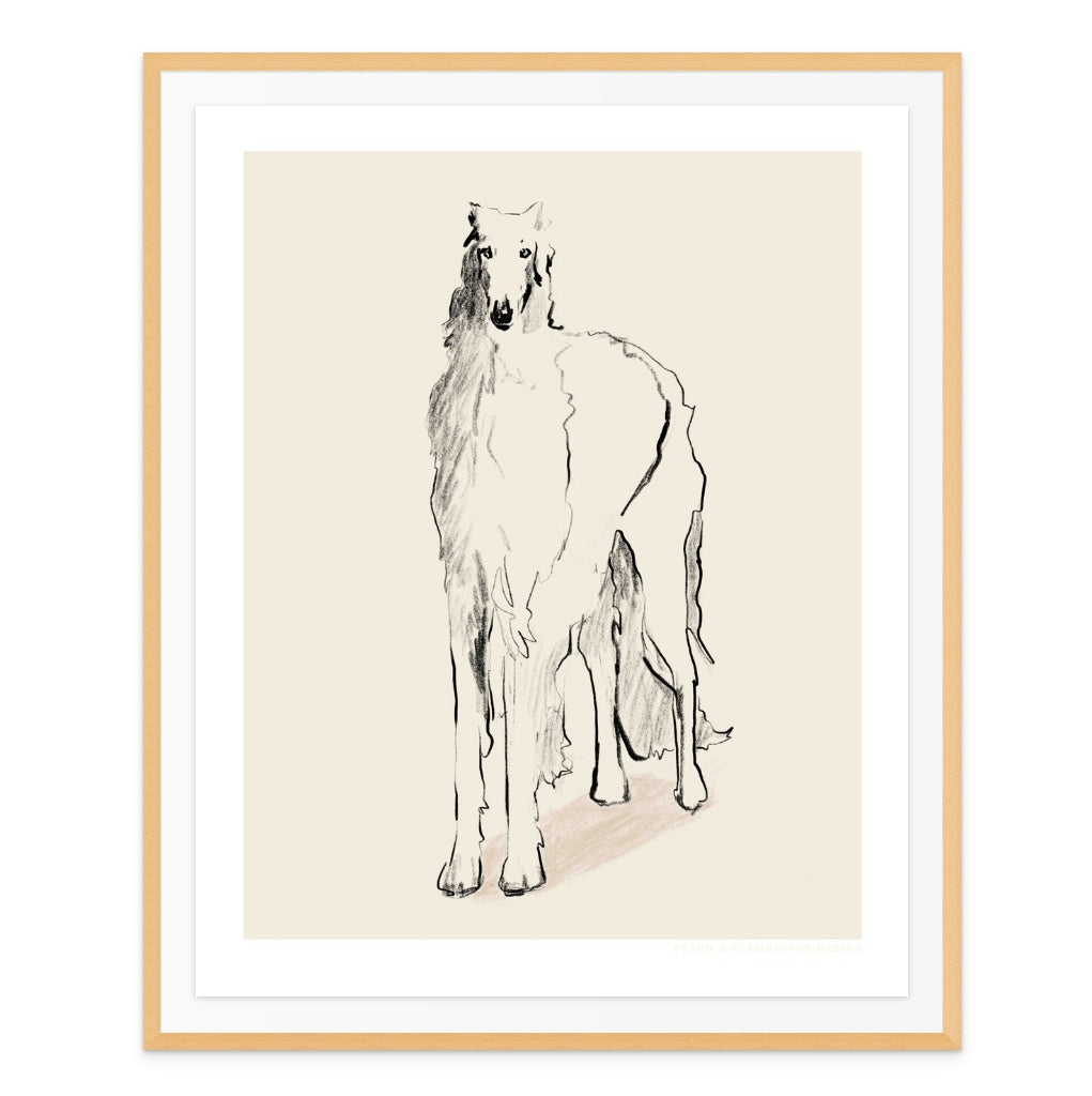 Pandc Borzoi russian Art Print – Wall Studio