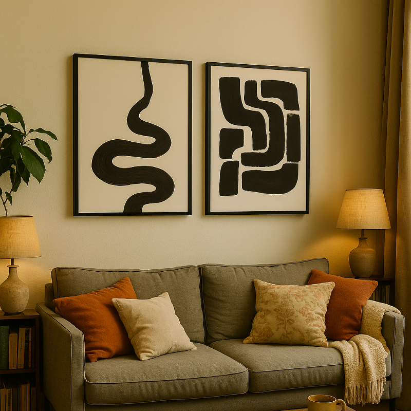 Set de cuadros "Flow and Forms" – Wall Studio